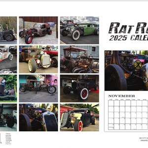 2025 RAT RODS Car CALENDAR Vintage Autos Rat Fink Rusty Model T Gasser ...