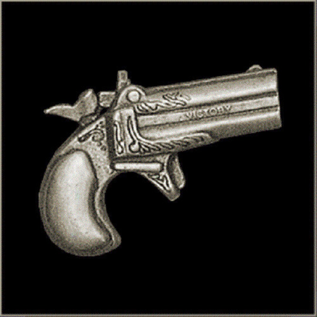 Derringer Pistol BIKER PIN W/ Locking Back Motorcycle Vest Leather ...