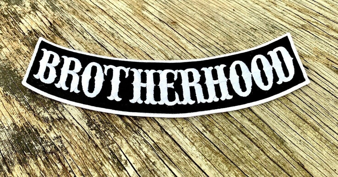 BROTHERHOOD BIKER Rocker PATCH Embroidered Mc Jacket Vest Cut Punk ...
