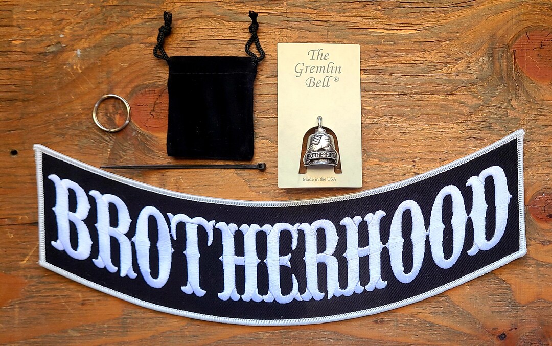 BROTHERHOOD Gremlin® Bell & Patch SET Original Motorcycle Fits Harley ...