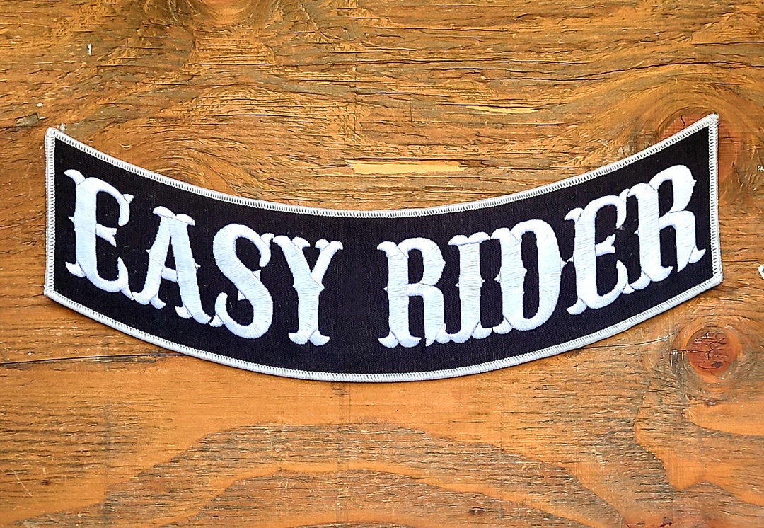 EASY RIDER Biker Rocker Patch Embroidered Mc Jacket Vest Cut Punk ...