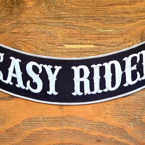EASY RIDER Biker Rocker Patch Embroidered Mc Jacket Vest Cut Punk ...