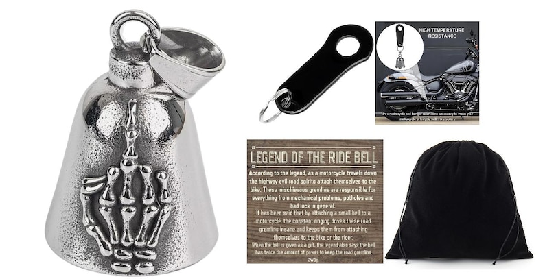Middle Finger Skeleton Ride BELL Fits All Motorcycles Harley Custom ...