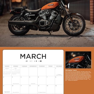 2025 HARLEY-DAVIDSON Motorcycle Deluxe Wall Calendar - 16 Months - Etsy