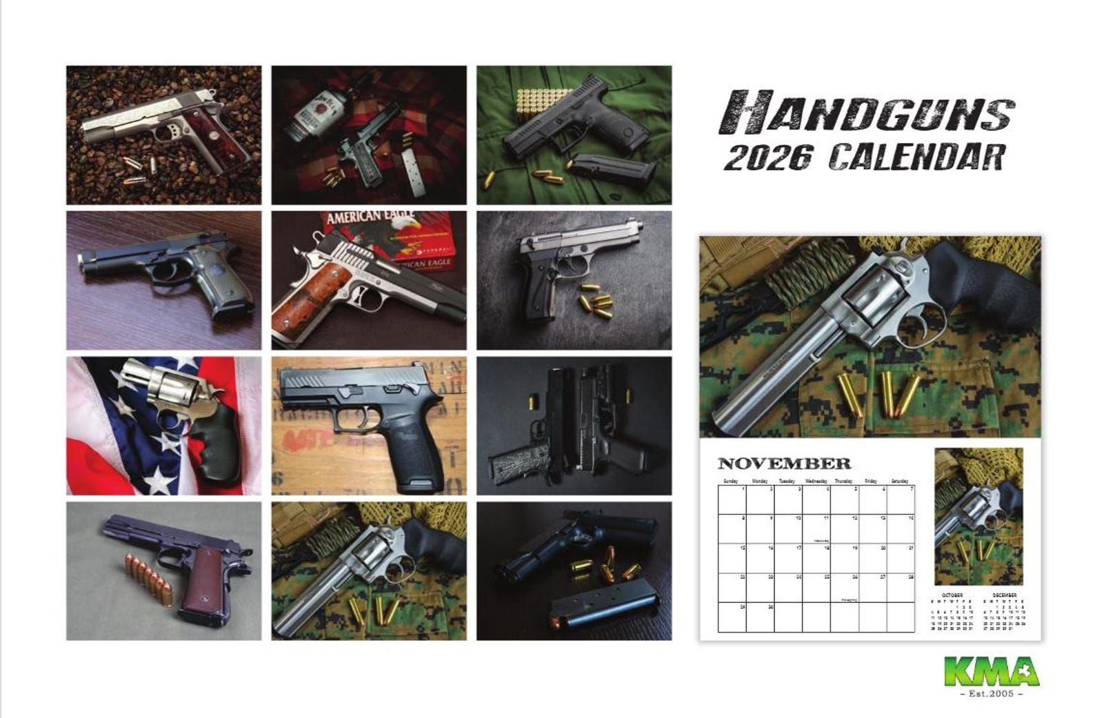 2026 GUN CALENDAR 3 PACK Guns & Girls, Tactical Weapons, Handguns Gift ...