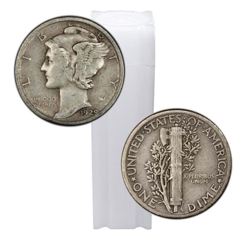 1957 One Dollar Silver Certificate & Mercury Dime 90% Silver US ...