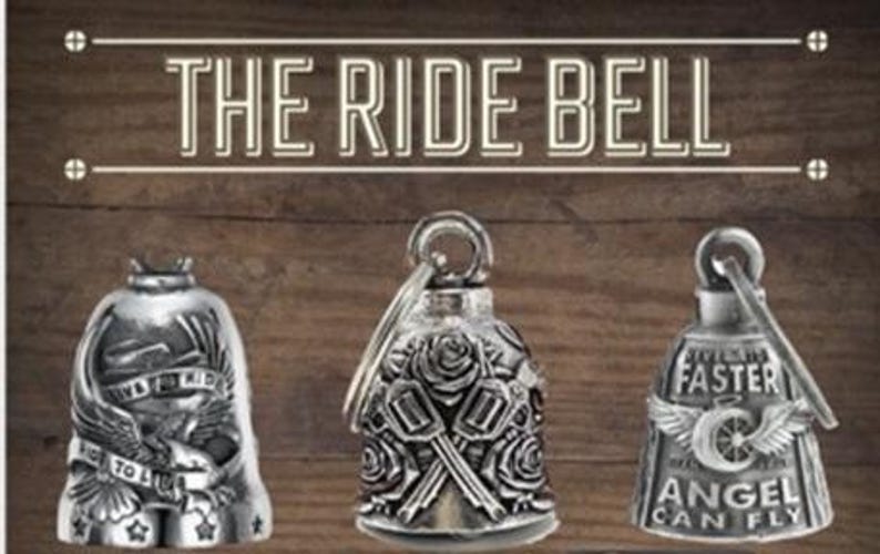 Guardian Angel Wings White RIDE BIKER BELL Fits All Motorcycles Harley ...