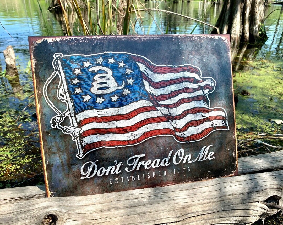 DTOM Vintage Flag Vintage Metal Tin Sign Wall Decor Garage Man Cave ...