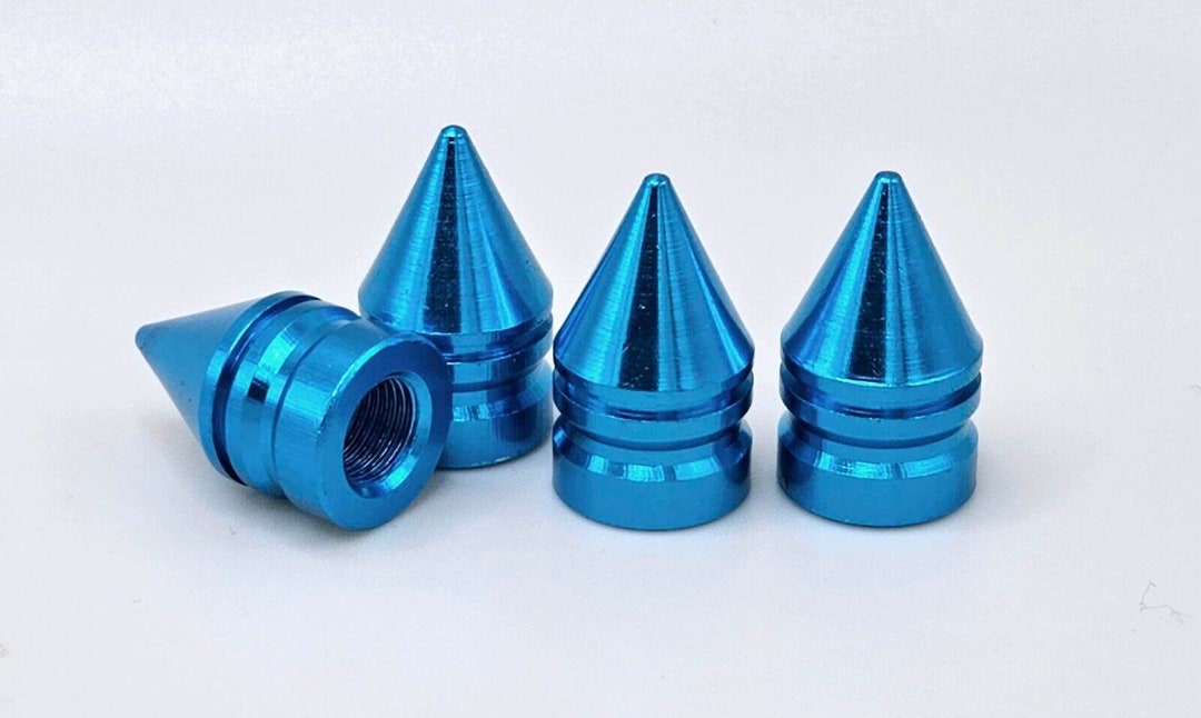 Blue Spikes 4pc KUSTOM KAPZ Custom Tire Valve Caps Car Motorcycle ...