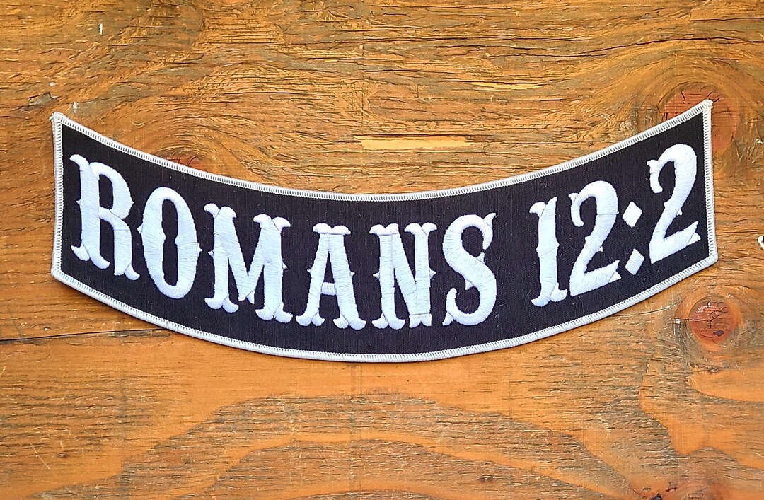 ROMANS 12:2 Biker Rocker Patch Embroidered Mc Jacket Vest Cut Jacket ...