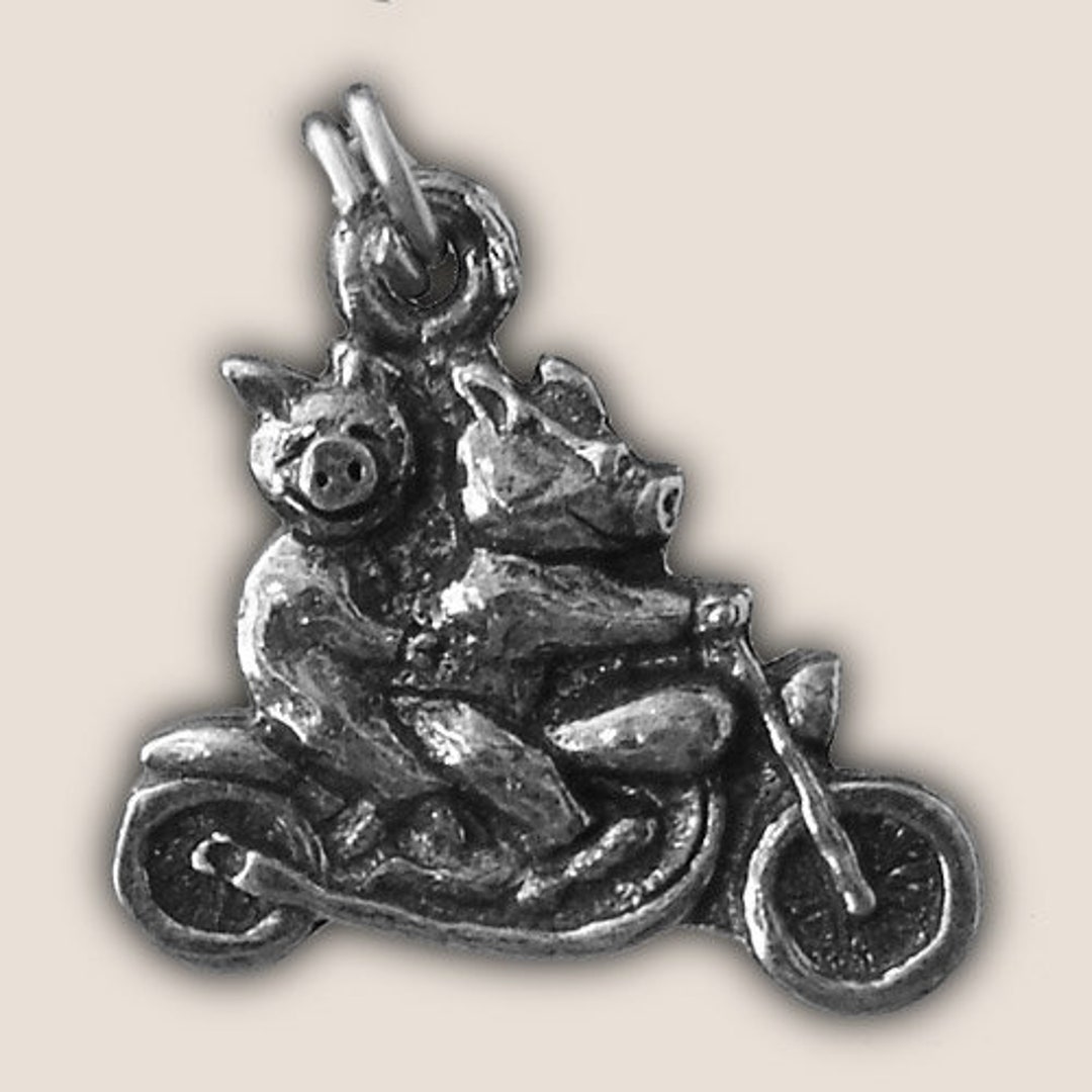 Riding Hawgs ZIPPER PULL Biker Leather Jacket Vest Harley Motorcycle ...