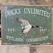 Ducks Unlimited Wetlands Conservation TIN SIGN Hunting Waterfowl Made ...