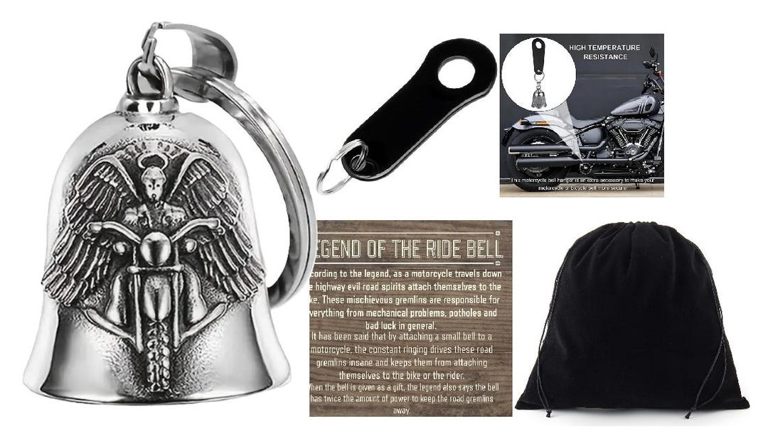 Motorcycle Guardian Angel RIDE BIKER BELL Fits All Motorcycles Harley ...