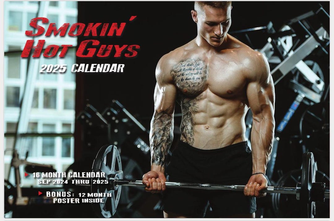 2025 SMOKIN HOT GUYS Wall Calendar W/ Free Poster Hot Dude Fireman ...