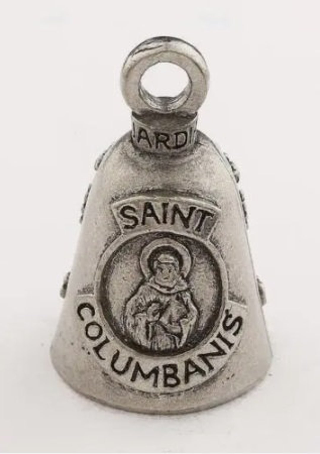 St. Columbanus Patron Saint of Motorcycles GUARDIAN BELL W/ 2 Legend ...