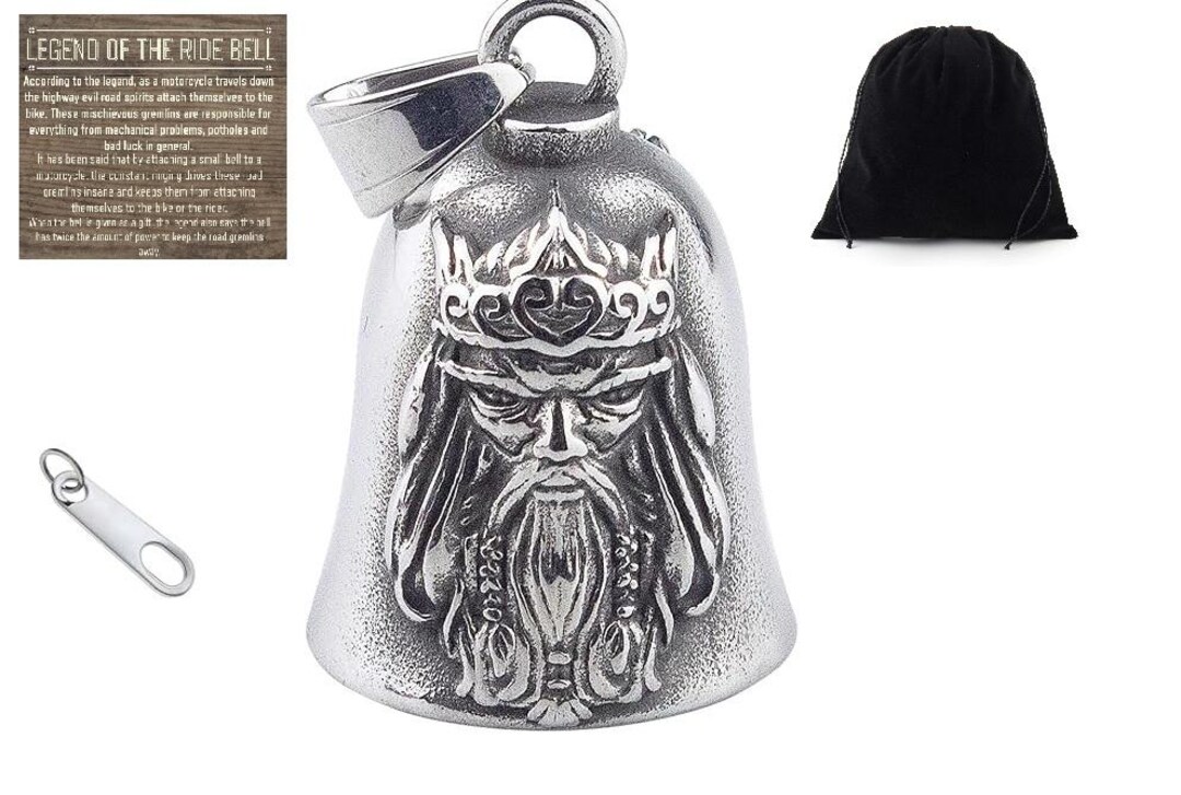 The Ride Bell THE KING Guardian W Free Hanger Lucky Biker Charm Fits ...