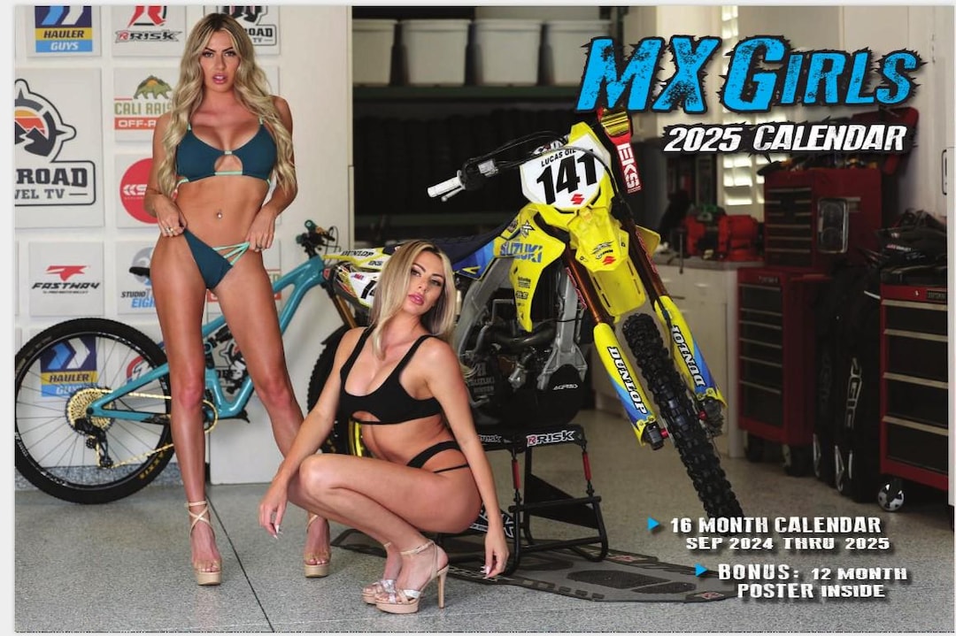 2025 MX GIRLS CALENDAR Dirt Bike Bikini Swimsuit Motocross Supercross Monster - Etsy