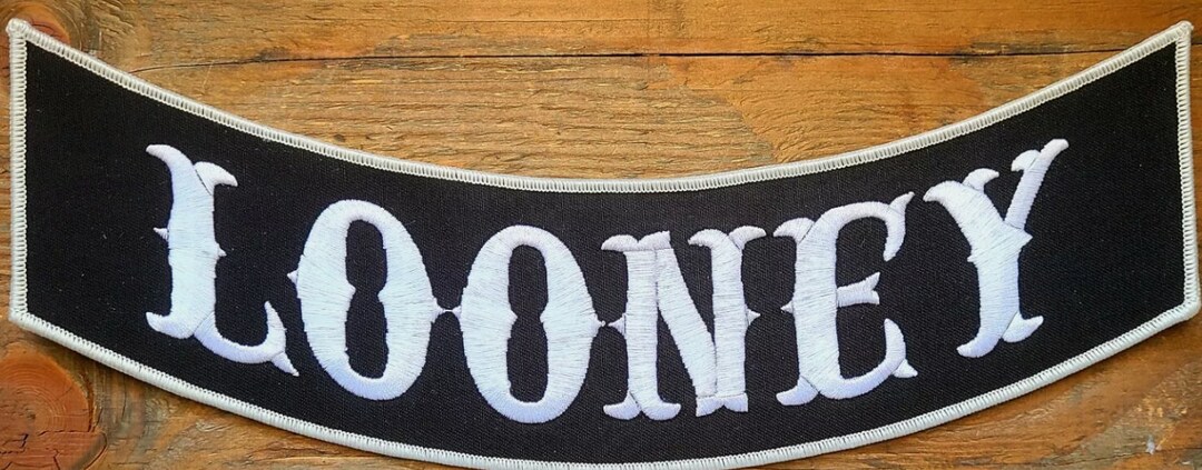 LOONEY Biker Rocker Patch Embroidered Mc Jacket Vest Cut Punk Jacket ...