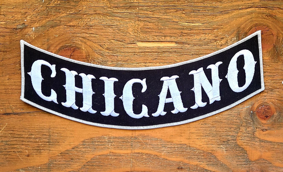 CHICANO Biker Rocker Patch Embroidered Mc Jacket Vest Cut Punk Jacket ...