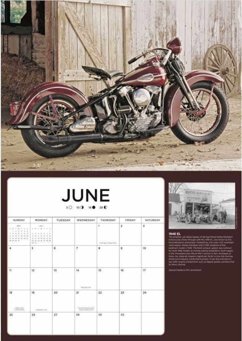 2025 HARLEY-DAVIDSON Motorcycle Deluxe Wall Calendar - 16 Months - Etsy