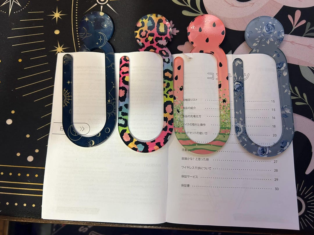 Jumbo Acrylic Paperclip Bookmarks - Etsy