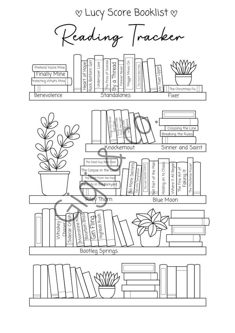 Romance Blank Reading Tracker Checklist - Etsy