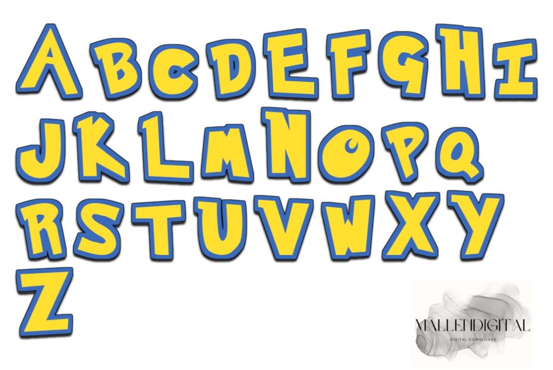 Alphabet Uppercase Pokemon Png Pokemon Alphabet Bundle - Etsy Australia