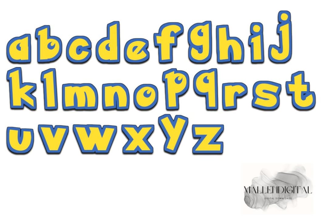 Alphabet Lowercase Pokemon Png Pokemon Alphabet Bundle - Etsy UK