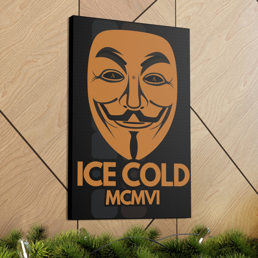 Aphia Ice Cold Alpha Phi Alpha 1906 Canvas: Black and Gold - Etsy