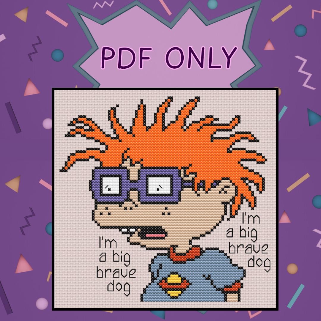 I'm a Big Brave Dog - Chuckie - Cross Stitch Pattern - PDF ONLY - Etsy