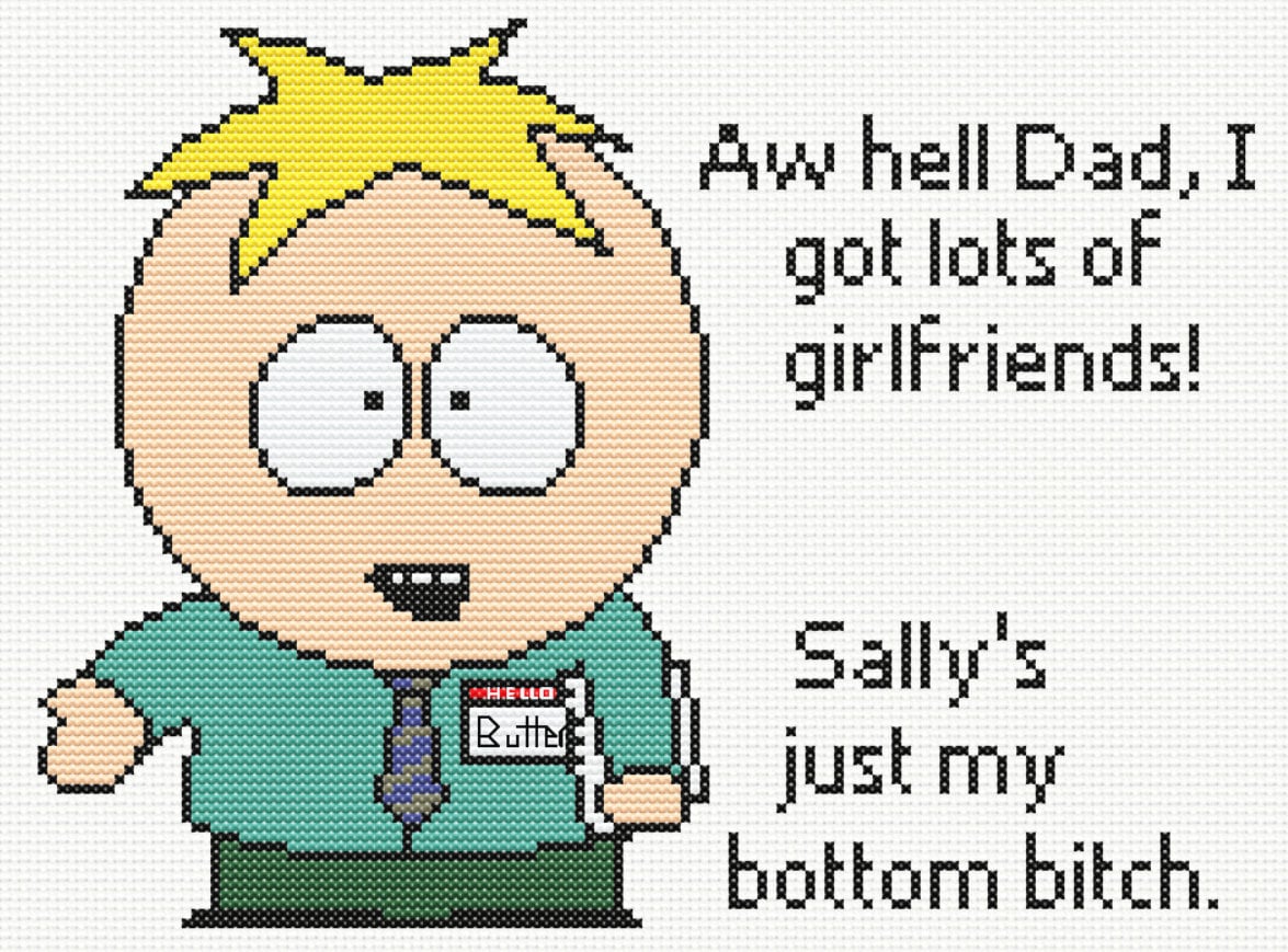 South Park Butters Stotch Sally's Just My Bottom Bitch - Etsy