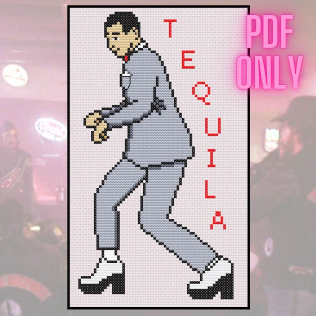Pee Wee Herman Dance - Tequila - Cross Stitch Pattern - PDF ONLY - Pee ...
