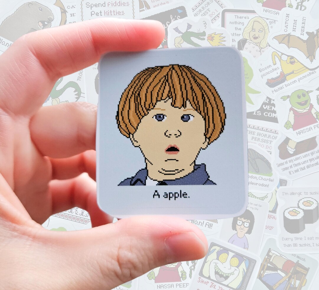 Dennis the Menace Gunther A Apple Cross Stitch Sticker Die-cut Vinyl ...