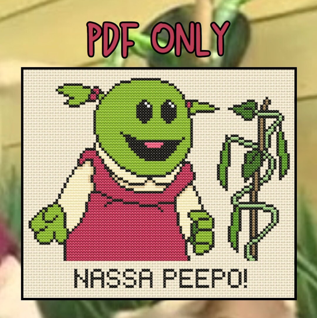 Nanalan Mona - Nassa Peepo! - Cross Stitch Pattern - PDF ONLY - Etsy