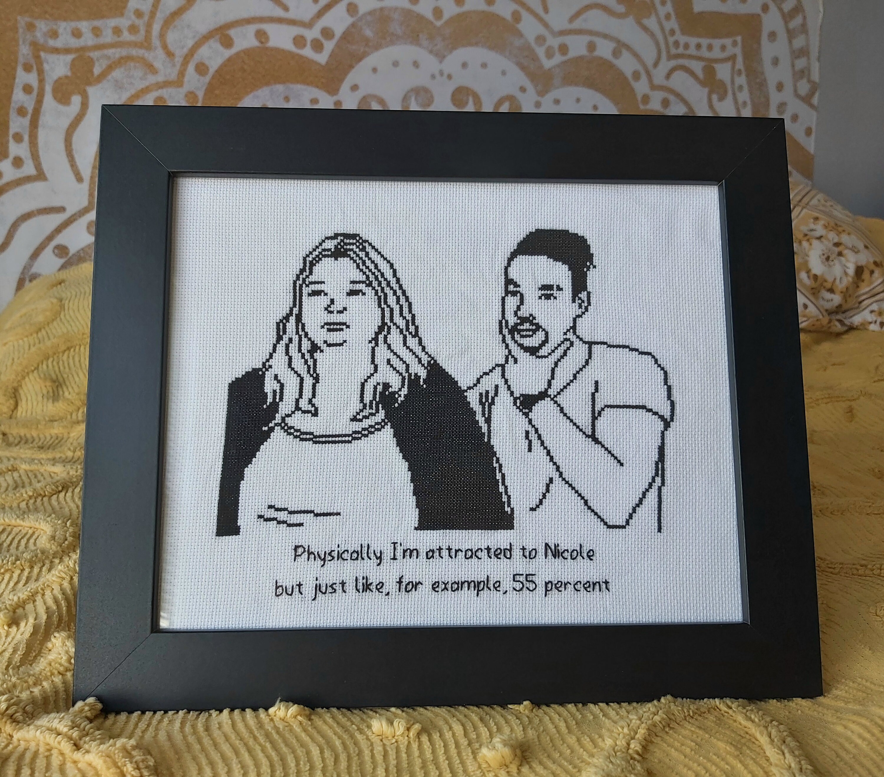 90 Day Fiance Nicole & Azan COMPLETED Cross Stitch Just Like 55% Reality Tv, Funny, TLC - Etsy