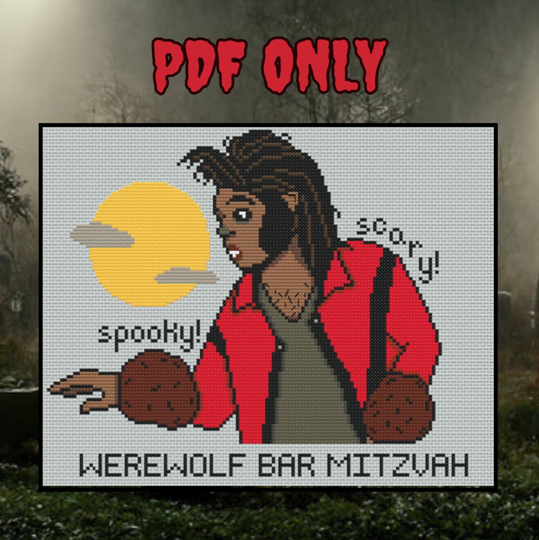 30 Rock - Werewolf Bar Mitzvah - Cross Stitch Pattern - PDF ONLY - Etsy
