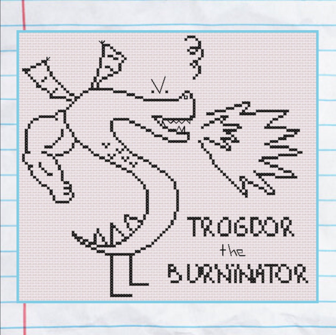Strongbad - Trogdor the Burninator - Cross Stitch Pattern - PDF ONLY ...