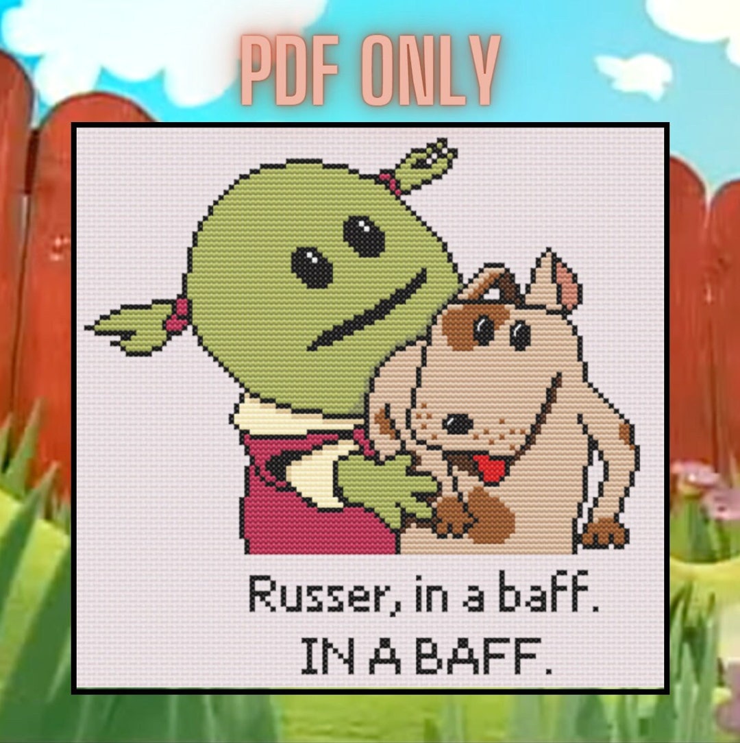 Nanalan Mona - Russer in A Baff - Cross Stitch Pattern - PDF ONLY ...