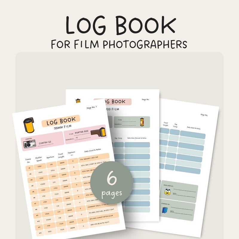 Camera Film Journal - Etsy UK