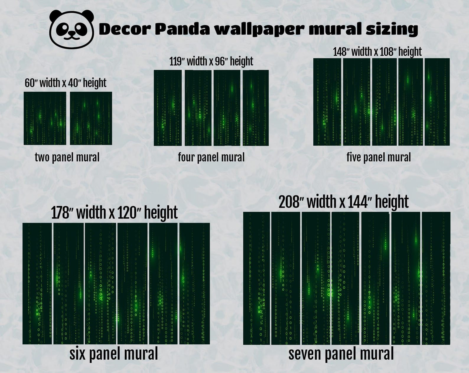 Cyber Matrix Binary Code Mural, Peel and Stick Wallpaper - Etsy