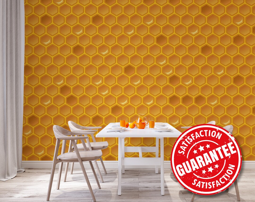 Honeycomb / Bee Wall Mural, Peel and Stick Removable Vinyl Wallpaper - Etsy