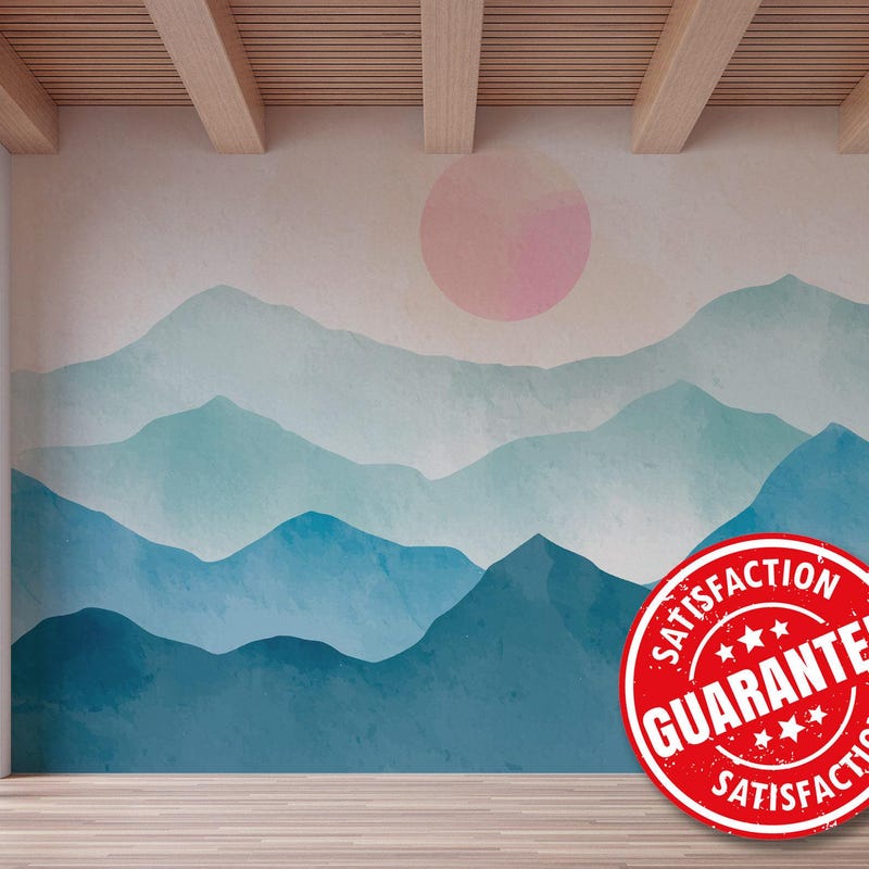 Sun Wallpaper Decals Pink - Etsy