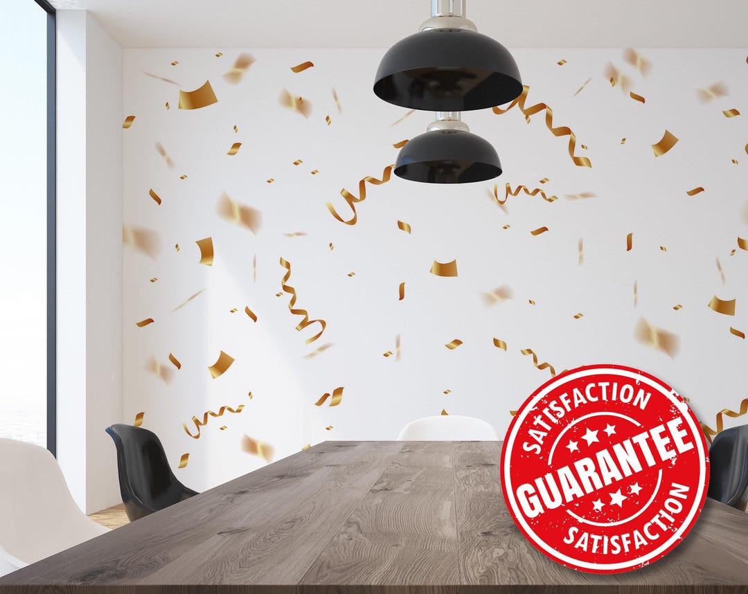 Celebration / Confetti Mural Wallpaper, Large Wall Mural Removable Peel ...