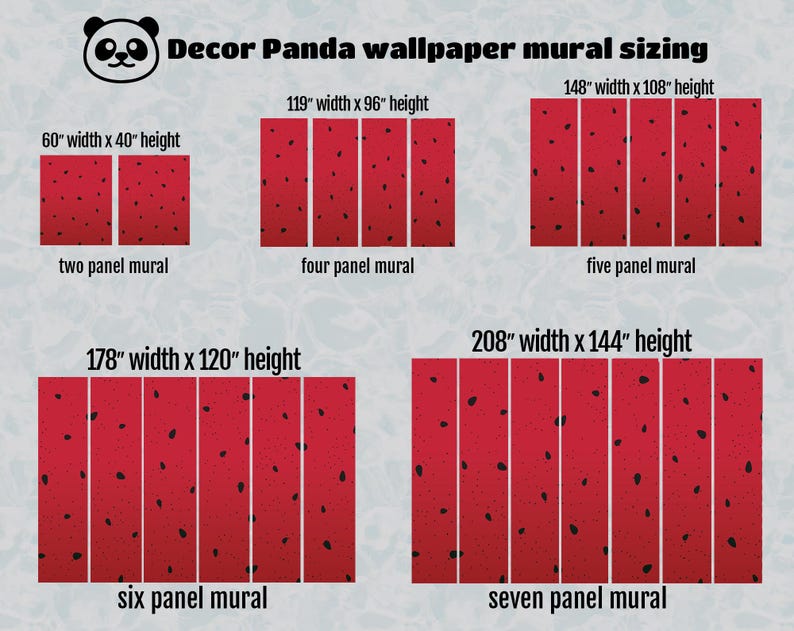 Watermelon Mural Wallpaper, Fun Fruit Pattern, Peel & Stick - Etsy