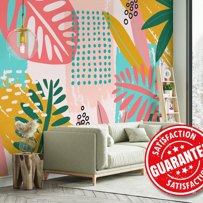 Tropical Mural Wallpaper - Etsy