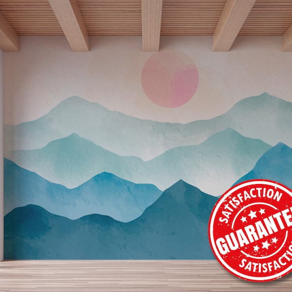 Mountain Wall Mural - Etsy