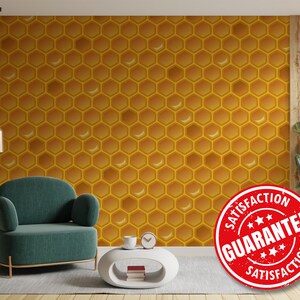 Honeycomb / Bee Wall Mural, Peel and Stick Removable Vinyl Wallpaper - Etsy