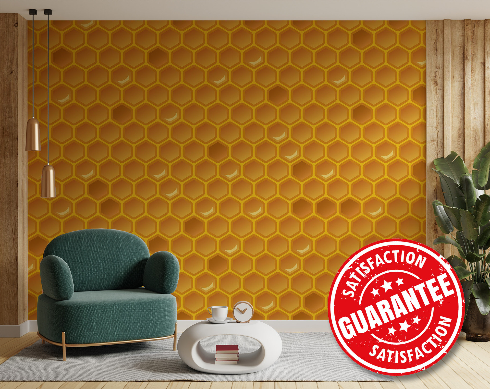 Honeycomb / Bee Wall Mural, Peel and Stick Removable Vinyl Wallpaper - Etsy