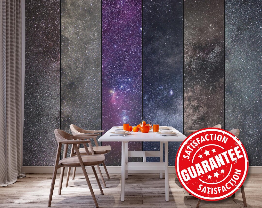 Galactic Collage Wallpaper Mural – Peel & Stick Cosmic Strips - Etsy