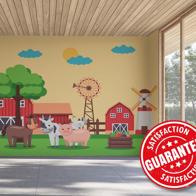 Wallpaper Farm Mural - Etsy